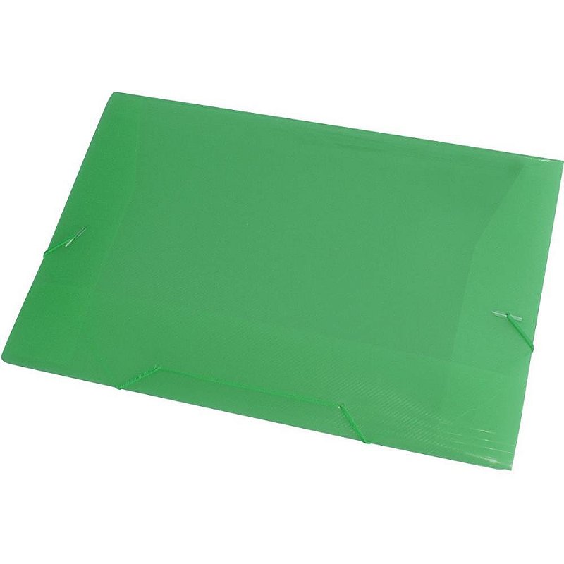 Pasta aba elastica plastica oficio verde - acp (pct.c/10) - Papelaria ...