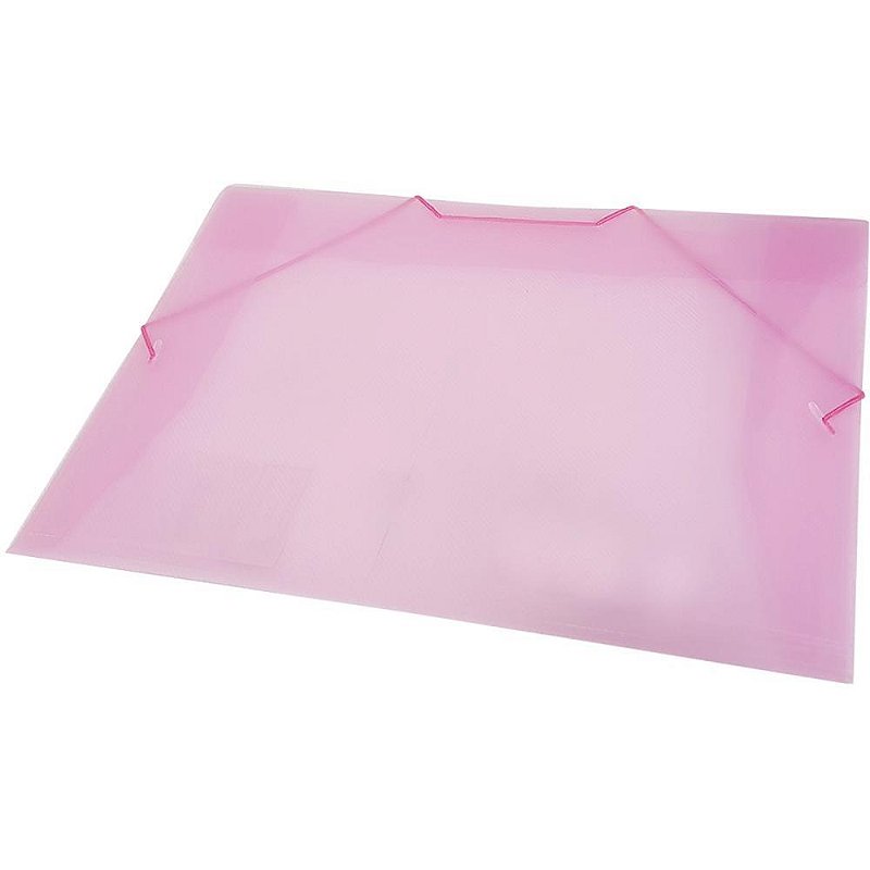 Pasta aba elastica plastica oficio rosa - acp (pct.c/10) - Papelaria Toledo