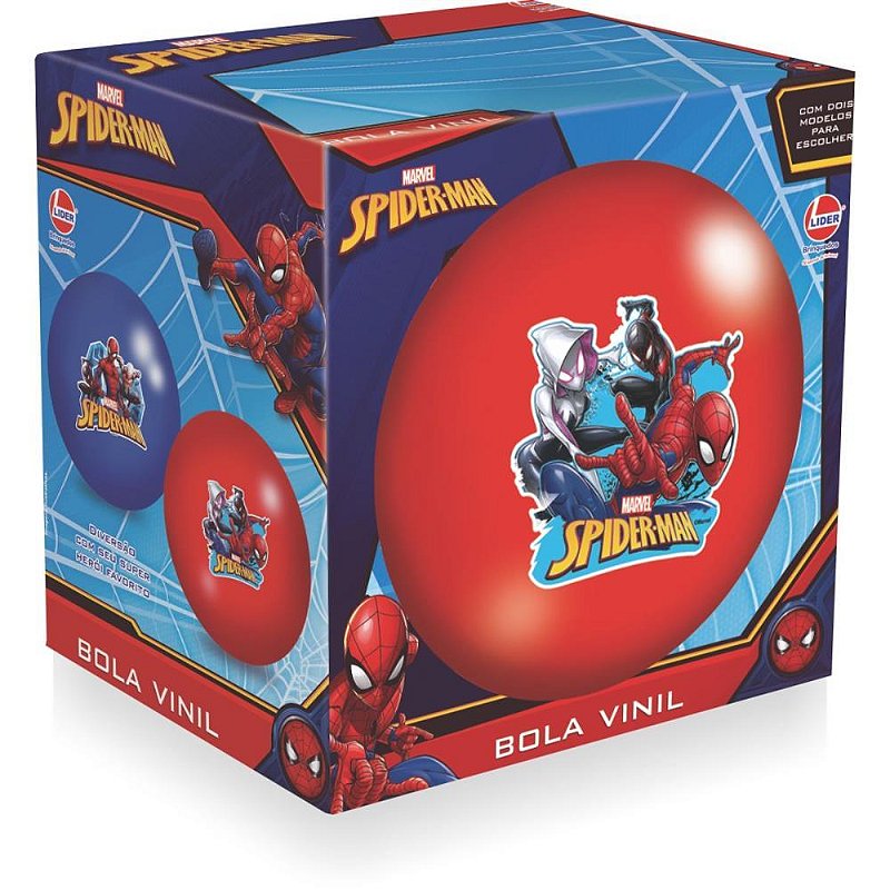 Bola infantil spider-man vinil n 8 - lider (unidade) - Papelaria Toledo