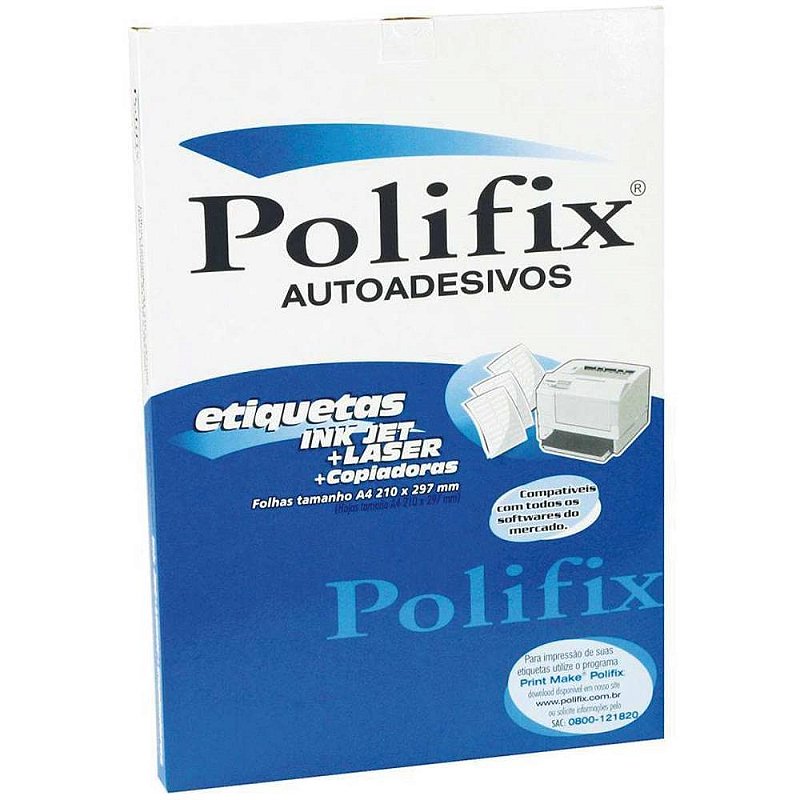 Etiqueta a4 a4 199,6x143,5mm 2 carreiras - polifix (cx/200) - Papelaria ...