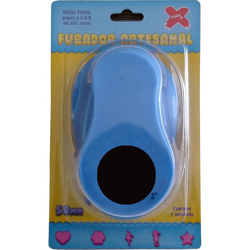 Furador papel e eva gigante circulo 50mm - make+ (unidade) - Papelaria ...