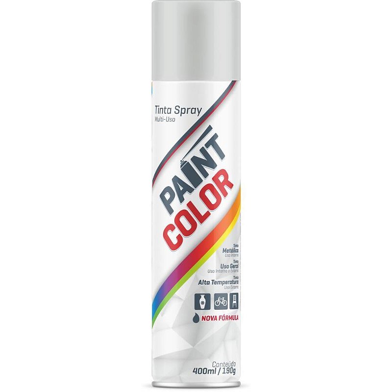 Tinta spray paintcolor 400ml branco brilha - baston (unidade ...