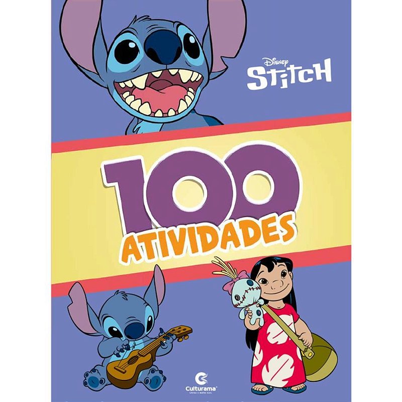 Livro infantil colorir 100 atividades stitch - culturama (unidade) - Papelaria Toledo