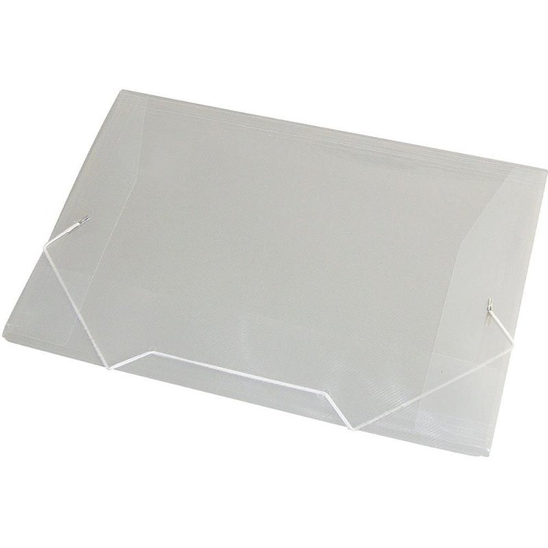 Pasta aba elastica plastica oficio cristal - acp (pct.c/10) - Papelaria ...