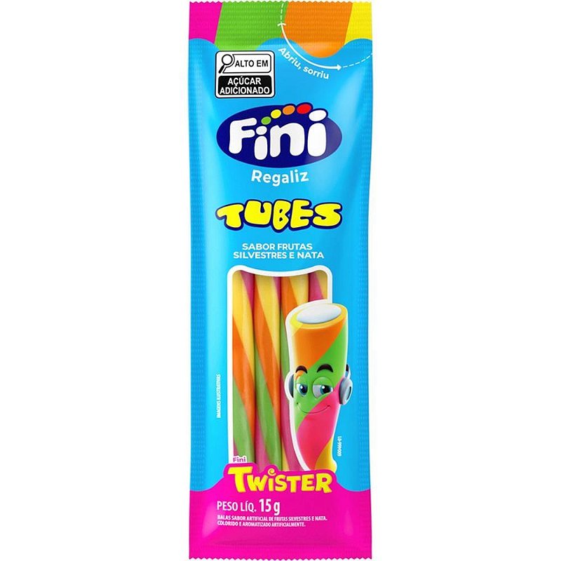 Doce tubes twister 15g. - fini (dp.c/12) - Papelaria Toledo