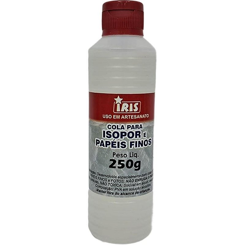 Cola para isopor iris 250g. - iris (unidade) - Papelaria Toledo