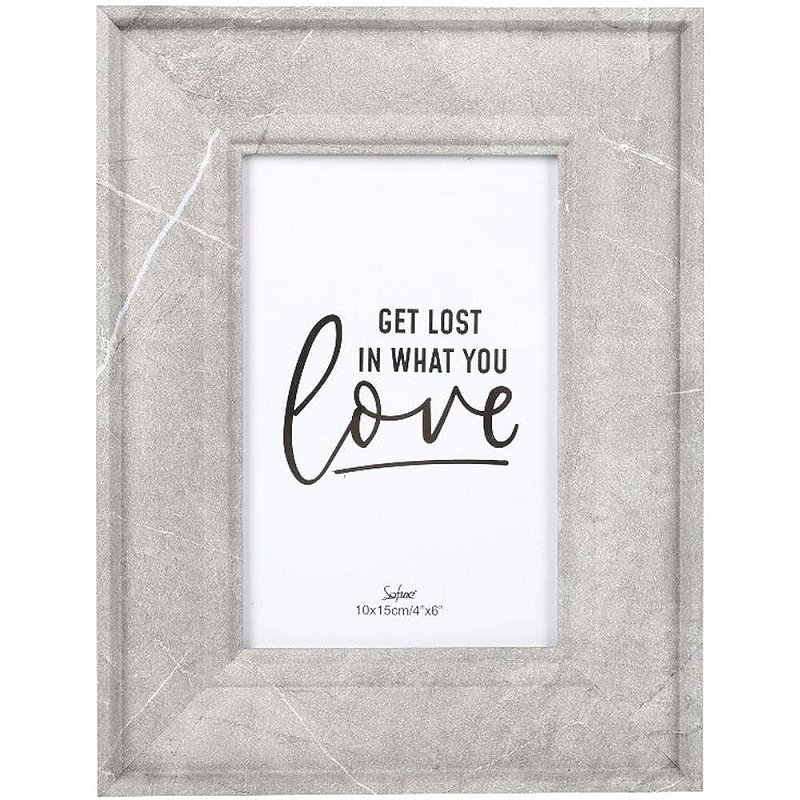 Porta retrato mdf moldura cinza 10x15cm - yangzi (unidade) - Papelaria ...