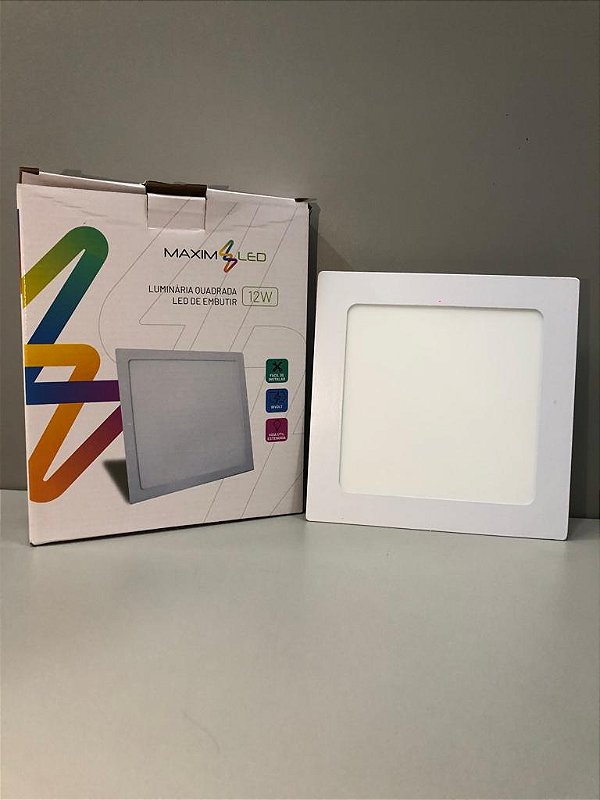 Painel Led Embutir 12W 6500k - Maxim LED