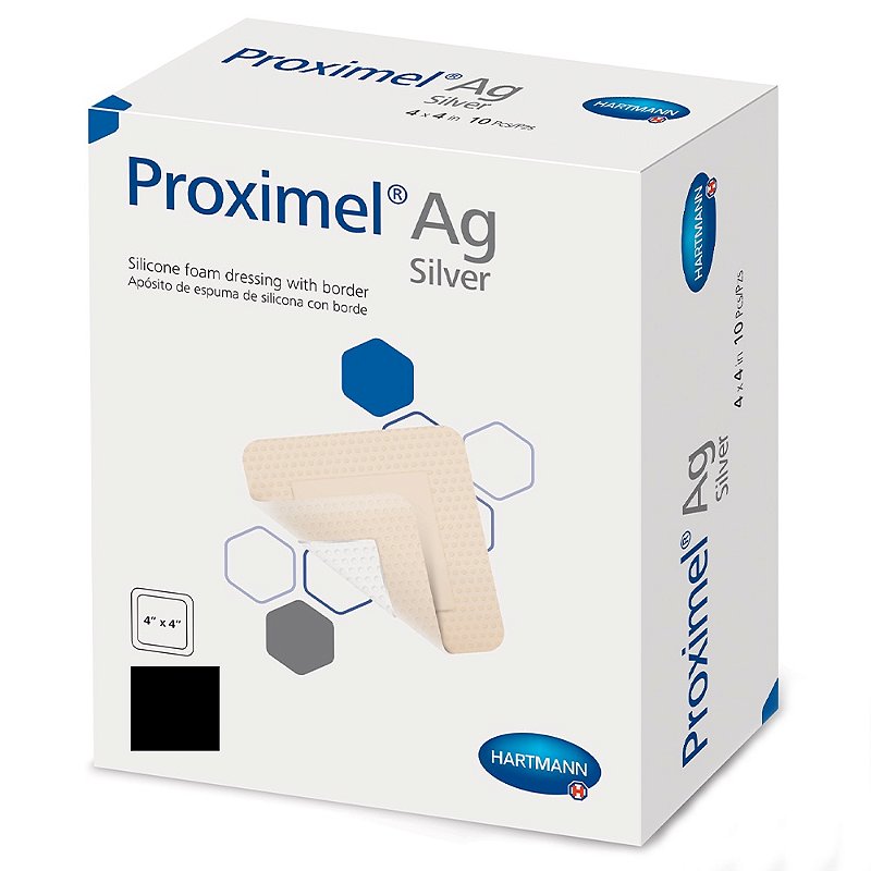 Curativo Espuma Proximel Dressing Com Prata 10cm x 10cm Unidade ...