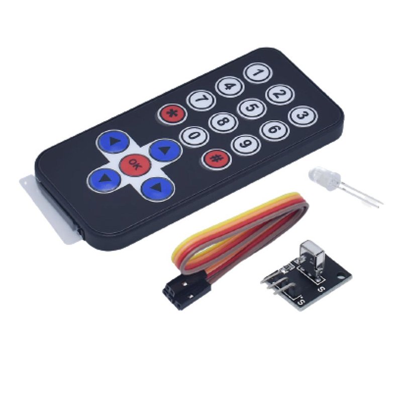 Kit Controle Remoto Ir + Receptor + Cabos Para Arduino E Pic - Eletrônica Fácil Educacional