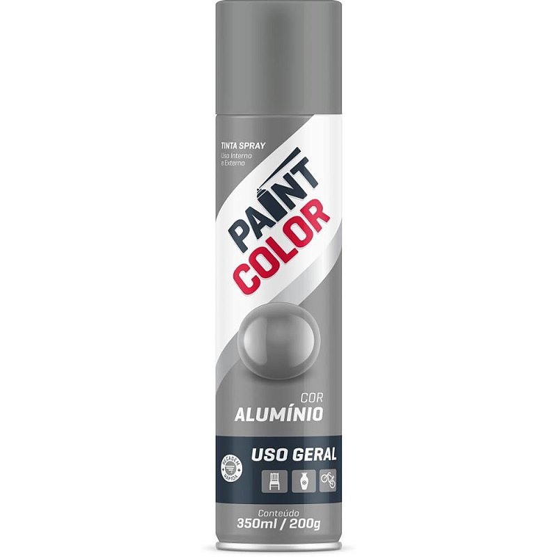 Tinta Spray PaintColor 350ml Alumínio - Alta Cobertura e Qualidade - TK ...