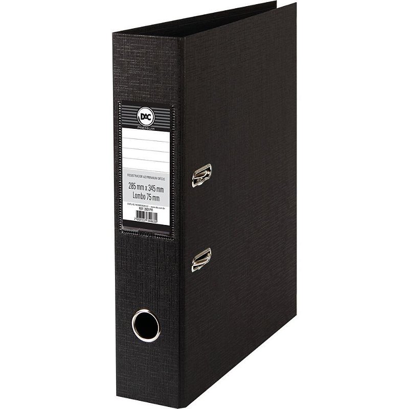 Pasta Registradora Ofício Larga Preta Premium - Elegância e Organização ...
