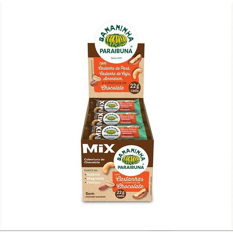 Doce MIX Castanha COB CHOC 22G DPCOM 20 - TK Shopping