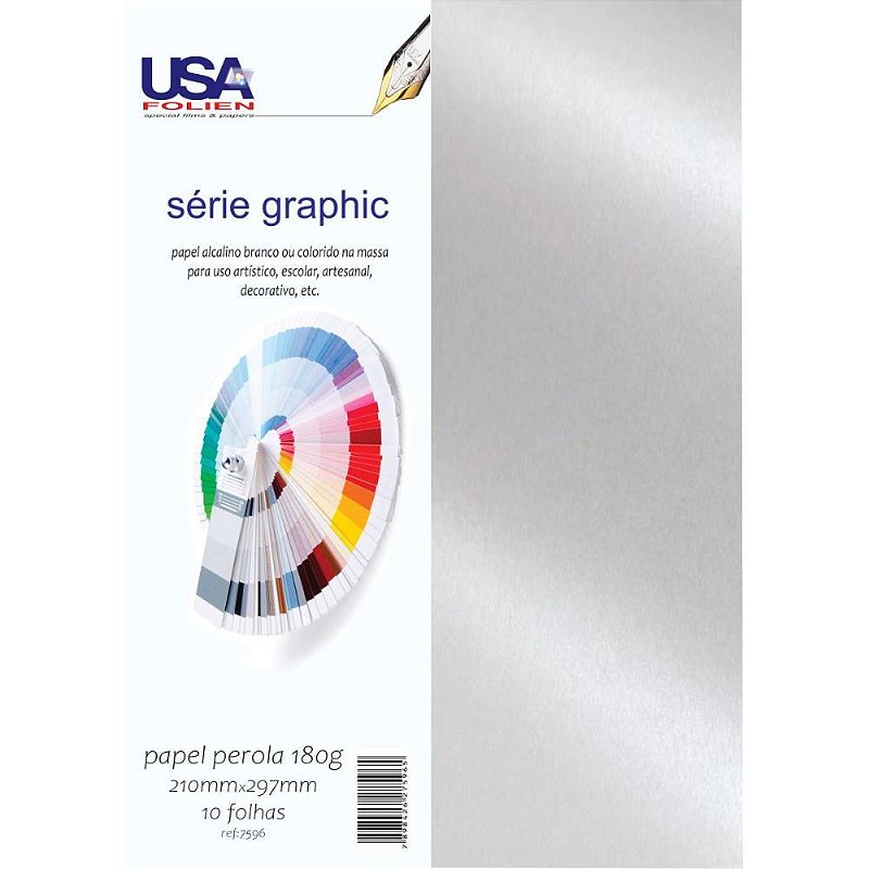 Papel A4 Pérolado Color Graphics 180g Pérola - Pacote com 10 Folhas ...
