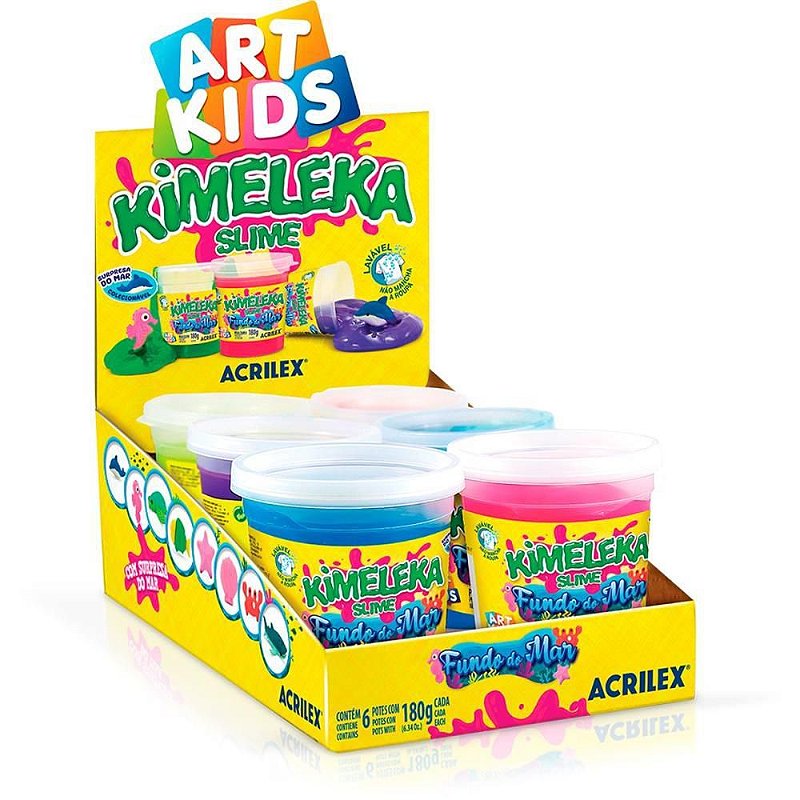 Slime Kimeleka Fundo do Mar 180g - Diversão e Criatividade - TK Shopping