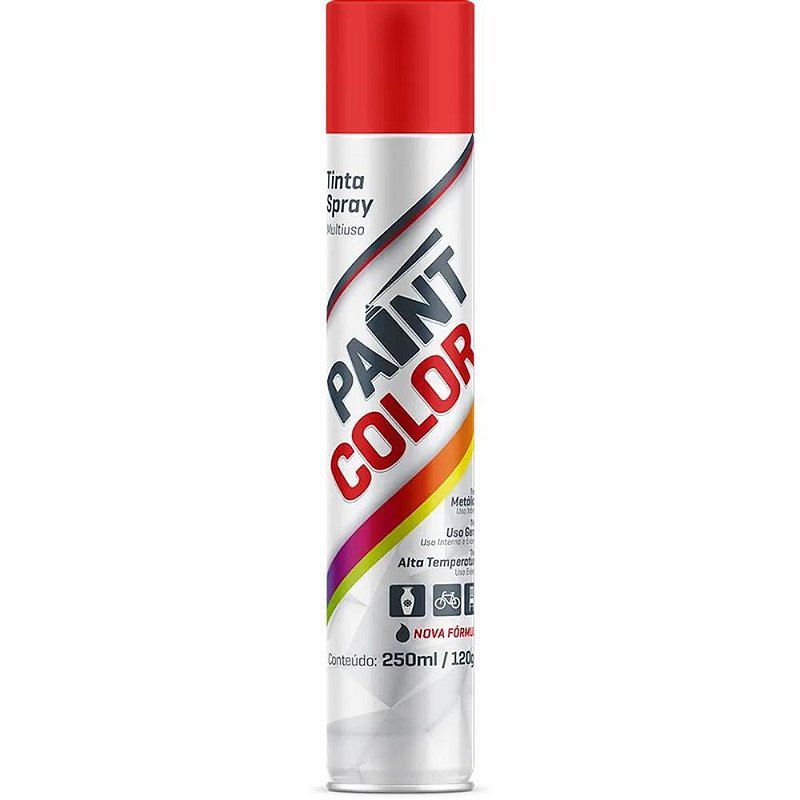 Tinta Spray Paint Color 400ml Vermelho 200g - TK Shopping – A Maior ...