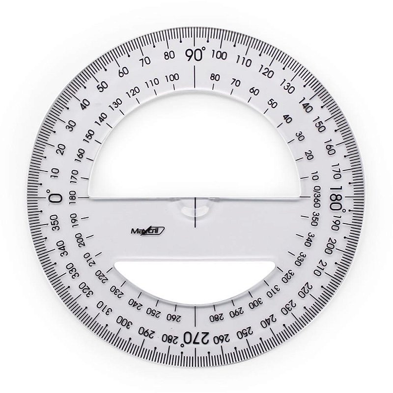 Transferidor Max Premium 360º Cristal 15cm – Precisão Completa - TK ...