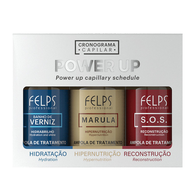 Felps Cronograma Capilar Ampolas Power Up 3x15ml - Felps Professional