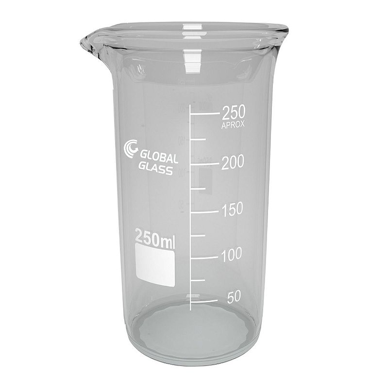 Bequer Forma Alta 2000ml Graduado Vidro Boro 3.3 - CX/ 6 un - Global Labor