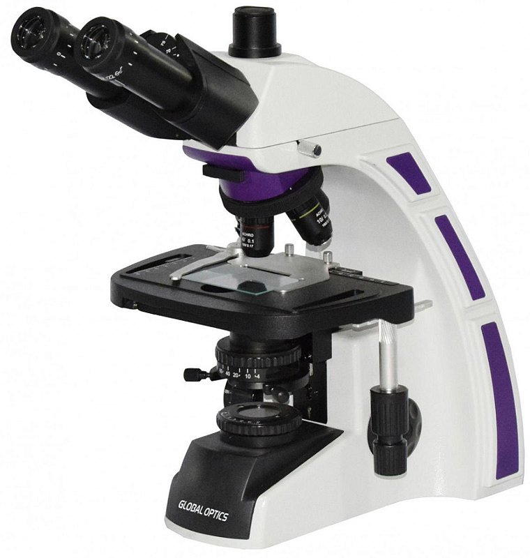 Microscopio Trinocular Otica Finita Acromatico Led 1600x - Global Labor