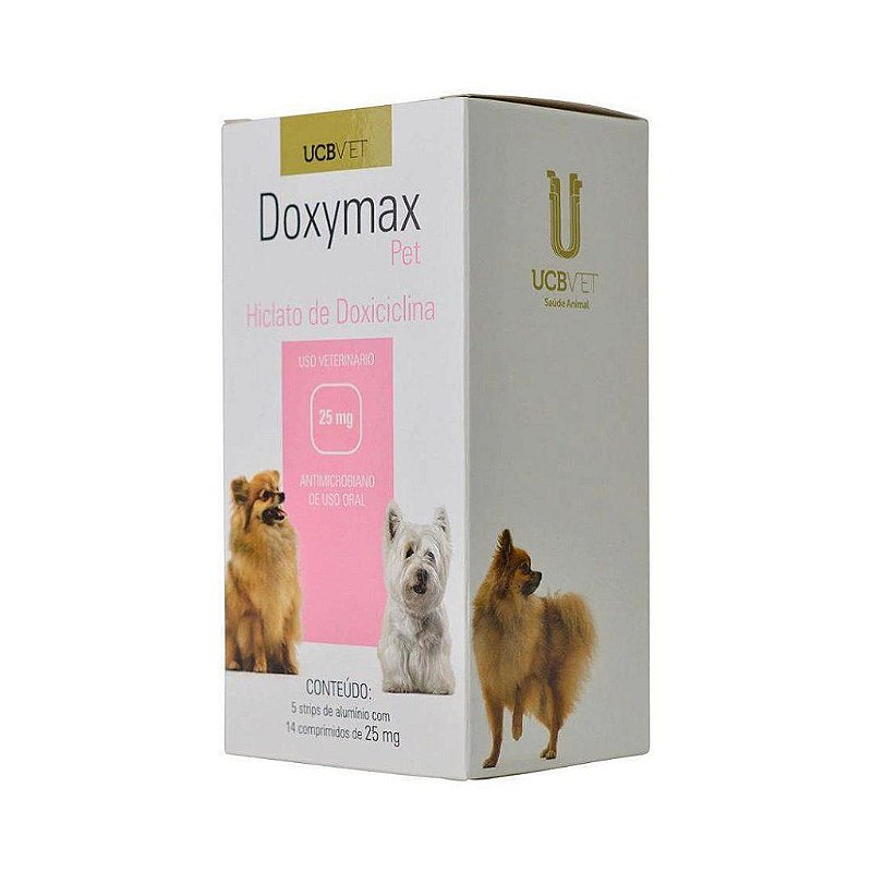 Doxymax 25 Mg Com 14 Comprimidos - UCBVet - Kajavet Farmácia Veterinária