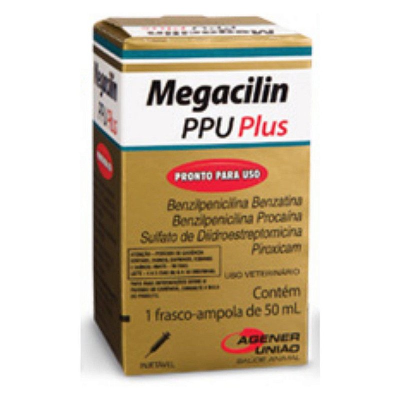 Megacilin PPU Plus 50 ml - Agener União - Kajavet Farmácia Veterinária
