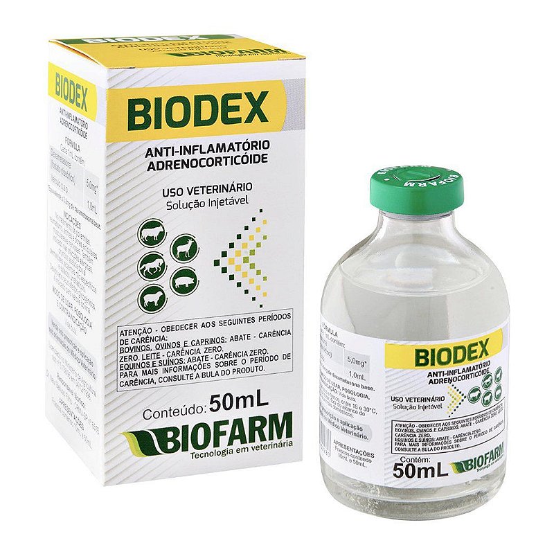 Biodex Injetável 50 mL - Biofarm - Kajavet Farmácia Veterinária