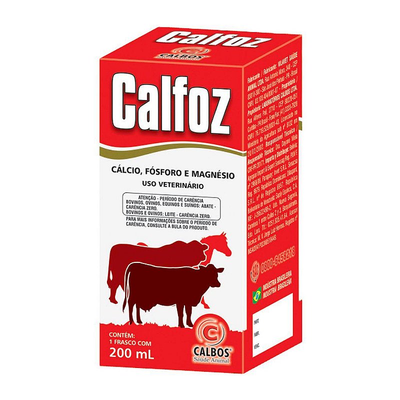 Calfoz 200 mL - Calbos - Kajavet Farmácia Veterinária