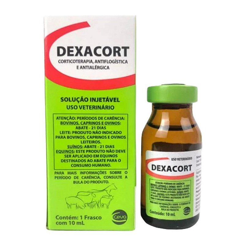 Dexacort Injetável 25 mg 10 mL - Ceva - Kajavet Farmácia Veterinária