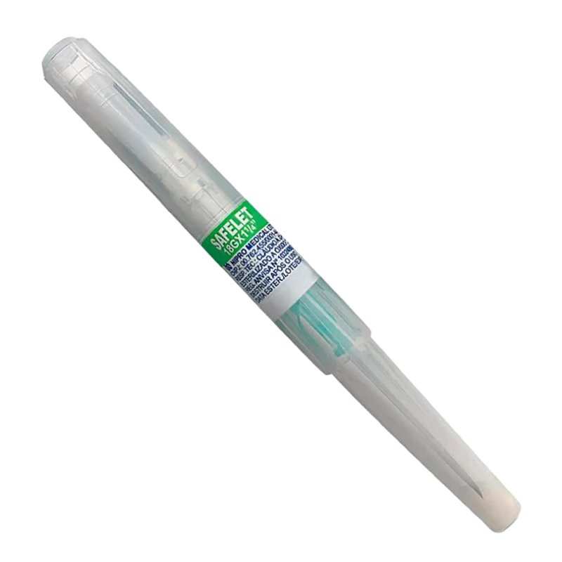 Cateter Intravenoso Safelet 18G x 1 1/4" Caixa Com 50 Unidades - Nipro ...