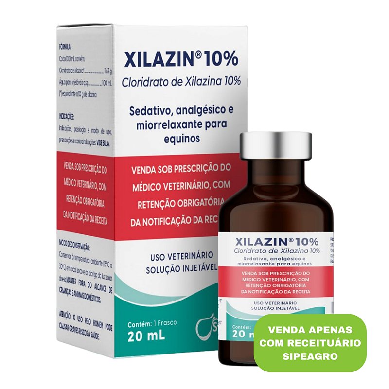 Xilazin (Xilazina) 10% 20 mL (Controlado) - Syntec - Kajavet Farmácia ...