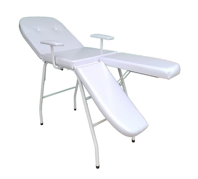 Maca 3 posições bi-perna com apoio de braço branca - Dafer - Dental Caliari