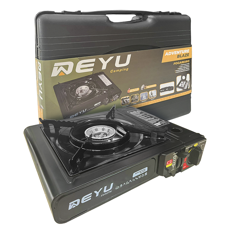 Fogão Fogareiro 1 Boca Camping Automático - Deyu - Ditarde Pesca