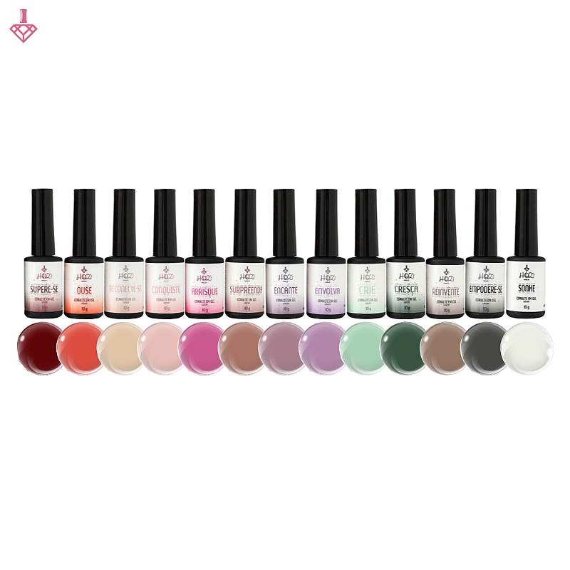 Esmalte em Gel 10g Nova Coleção - HQZ Nails - Atacado Meu Mundo Unhas