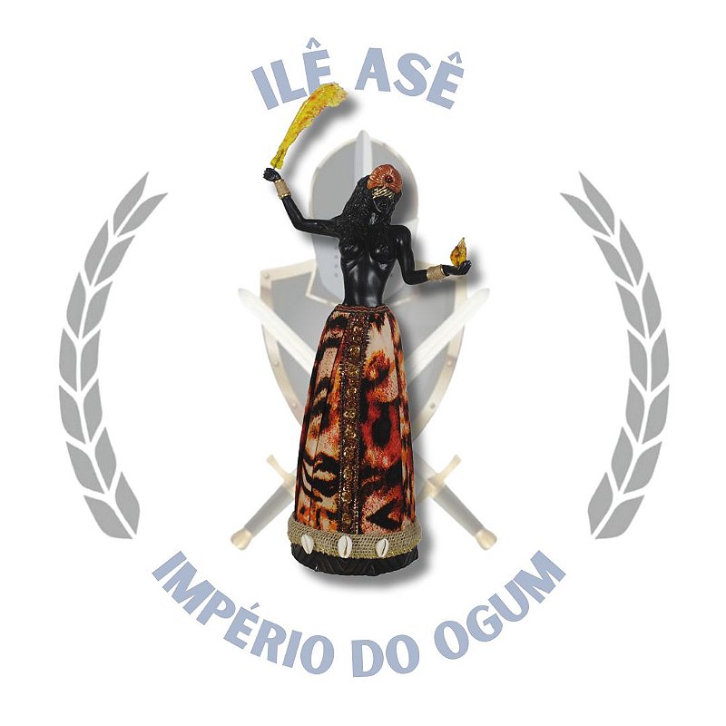 IMAGEM RESINA ORIXÁ EGUNITÁ AFRICANO 40CM - www.imperiodoogum.com.br