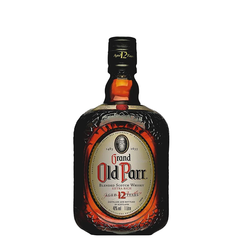 Grand Old Parr Blended Scotch Whisky Escocês 12 anos 1000ml - Winecomvoce