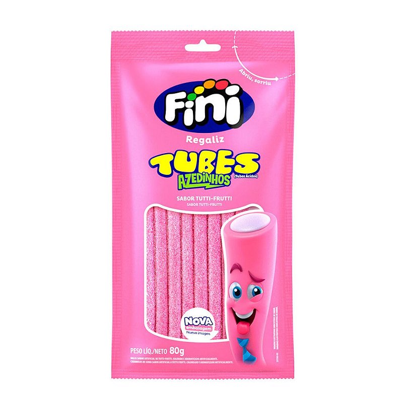 FINI AZEDINHOS TUBES TUTTI FRUTTI 240G - FINI - Loja do Abençoado ...