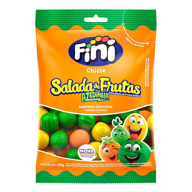 CHICLE FINI SALADA DE FRUTAS AZEDINHA 80G - FINI - Loja do Abençoado ...