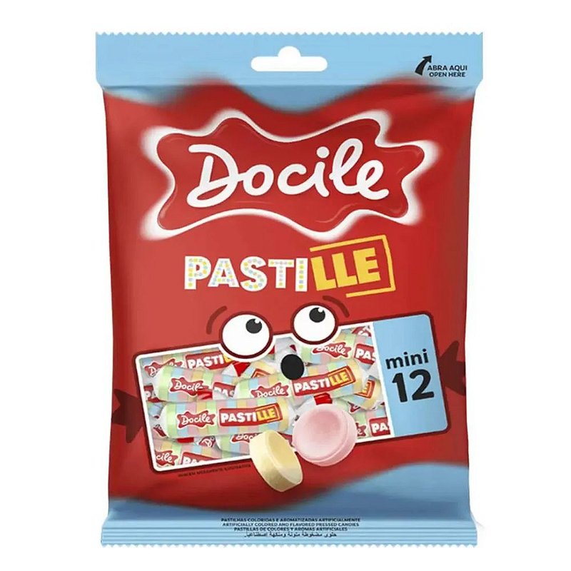 12 MINI PASTILLE SABOR FRUTAS - 580G - DOCILE - Loja do Abençoado ...
