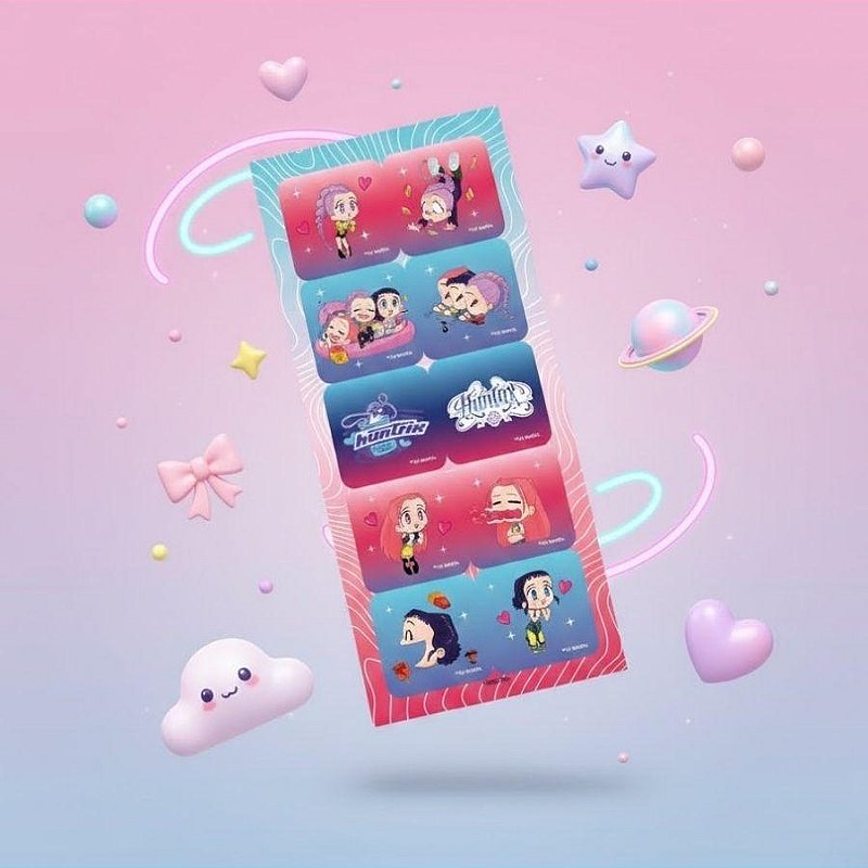 ADESIVO QUADRADO - GUERREIRAS DO K-POP - 4CM - 30 UNIDADES - FESTCOLOR ...