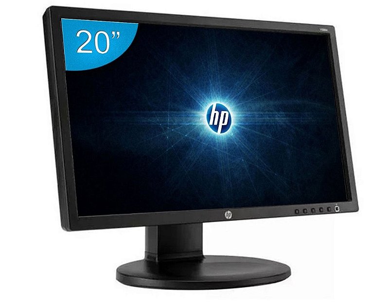 Monitor HP L200HX LED 20" preto 100V/240V - FAMIL INFORMATICA