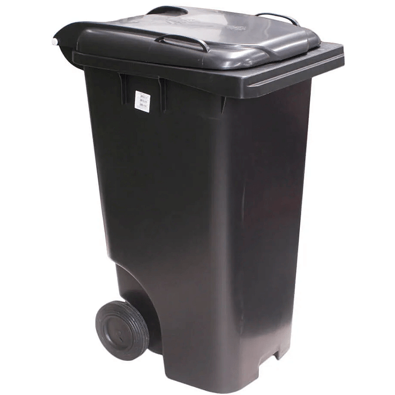 Contentor de Lixo com Rodas 240 Litros Preto - Bonete