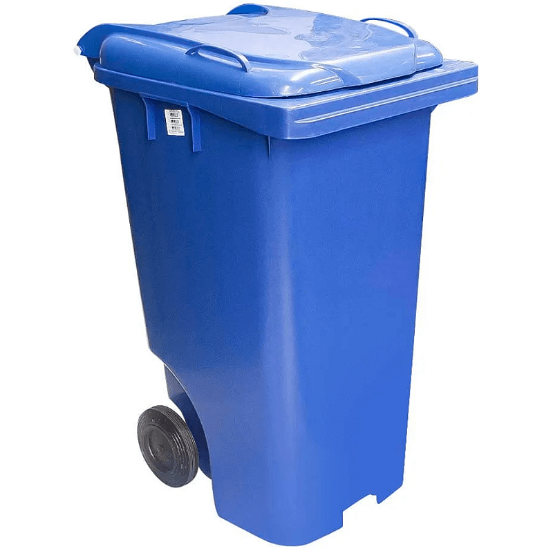 Contentor de Lixo com Rodas 240 Litros Azul - Bonete