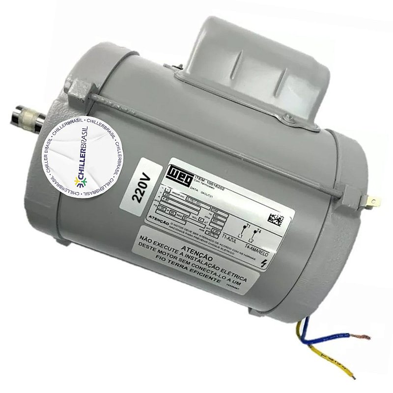 Motor Ventilador MOT00011B 1CV 8 Polos Monofásico 220V Trane - Chiller ...