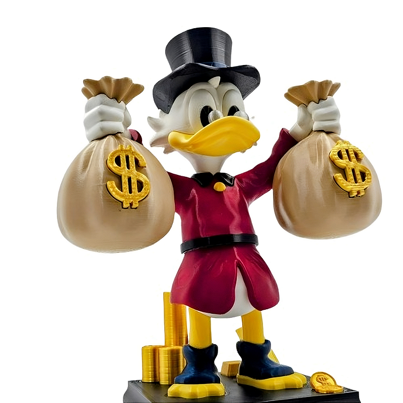 Tio Patinhas Segurando Sacos de Dinheiro 20cm: Tio Patinhas Muito Rico ...