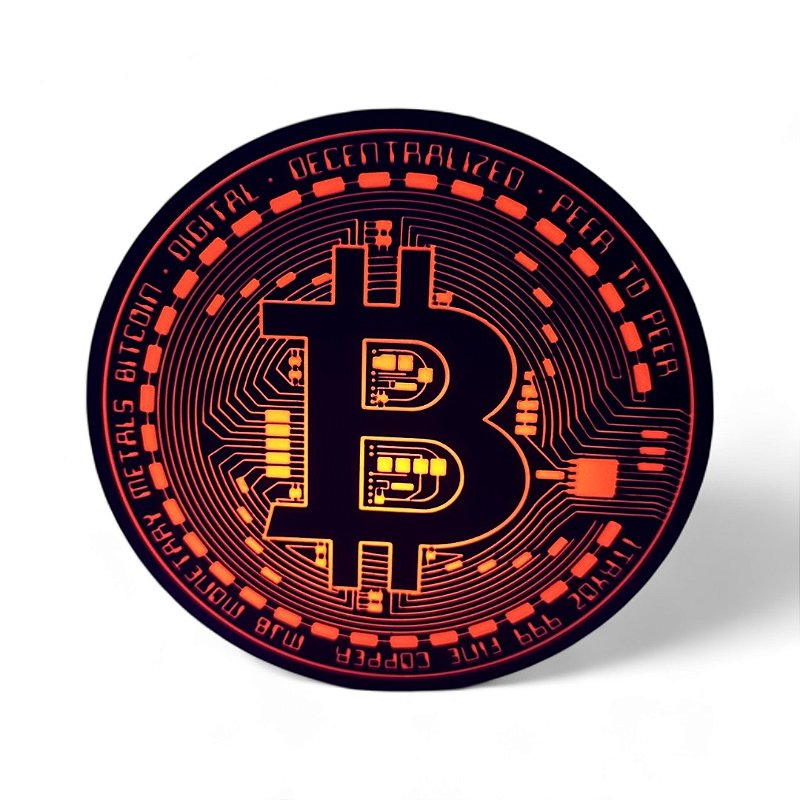 Luminária LED Bitcoin BTC LED - MetArt Studio - Decoração Geek e ...