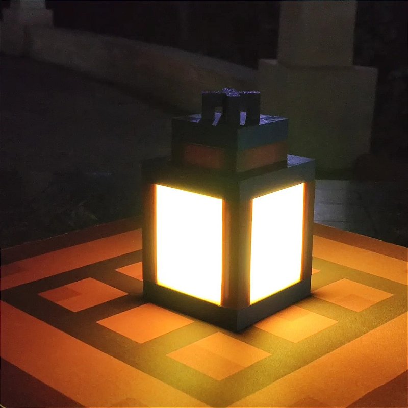 Lampião Minecraft Luminária Lampada LED USB 5V Colecionável - MetArt ...