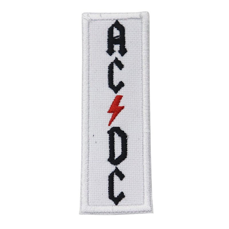 Patch Bordado Banda ACDC Vertical 9x3cm - Route Shirts