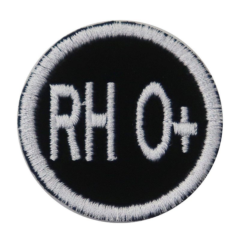 Patch Bordado Redondo RH O+ 4x4cm - Route Shirts