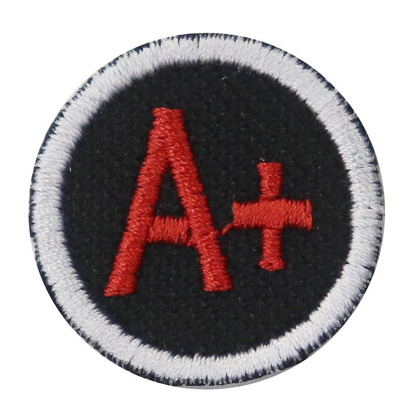 Patch Bordado Redondo A+ 3x3cm - Route Shirts